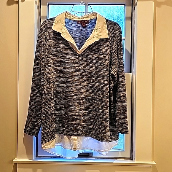 Gloria Vanderbilt | Tops | Gloria Vanderbilt Faux Layered Top Size X ...